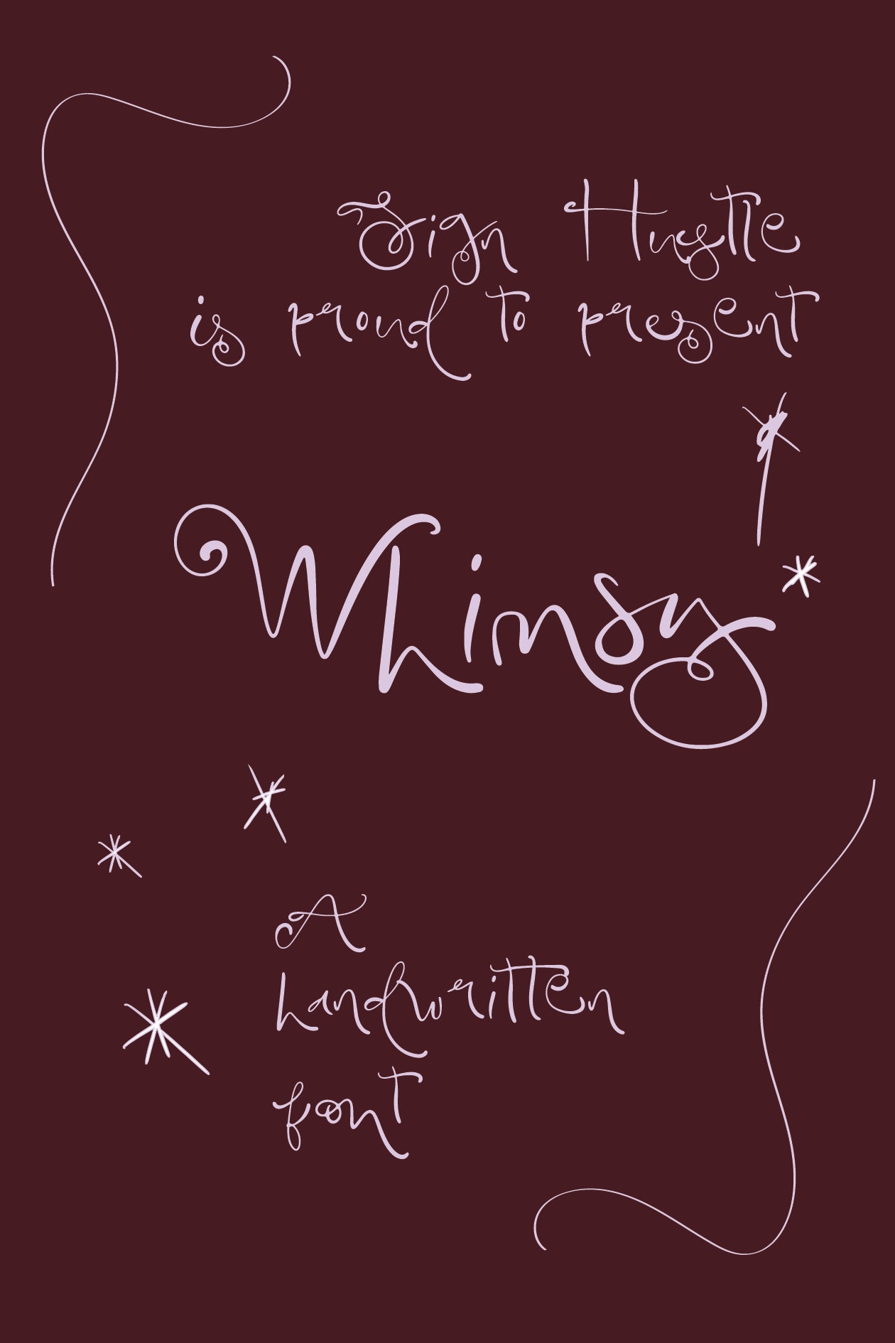 Whimsy Handwritten Font – Sign Hustle Co